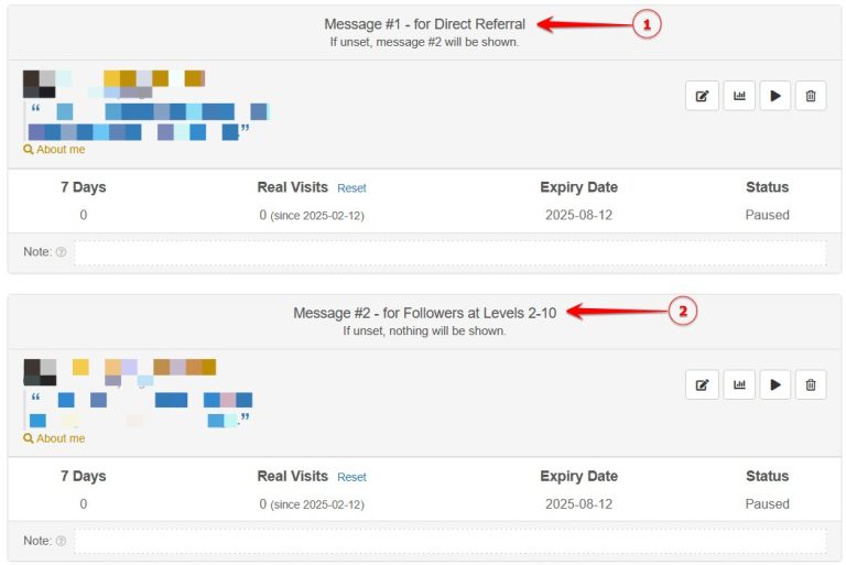 Dedicated Message For Direct Referrals – LeadsLeap
